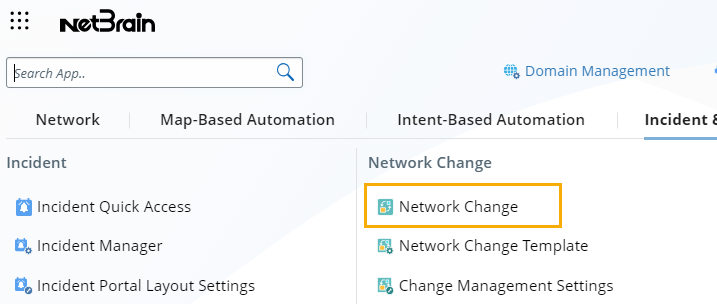 Creating a Network Change Task