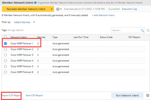 Using Member NI in Network Intent Cluster