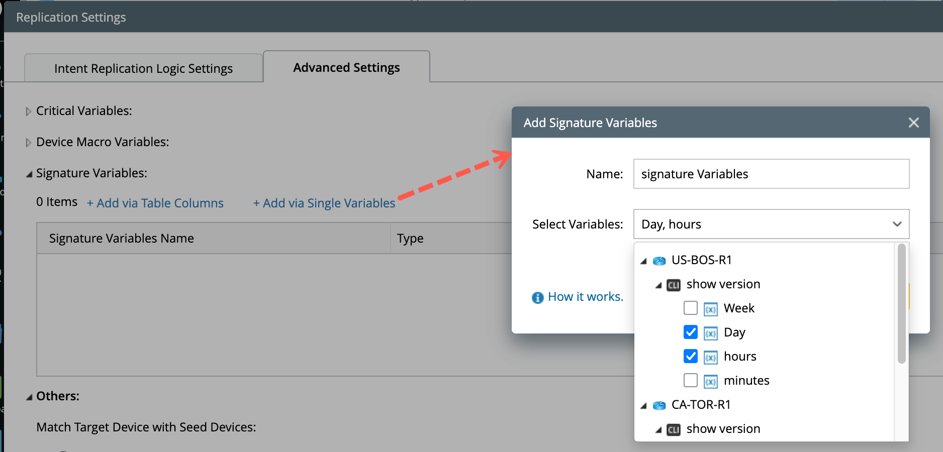 Define Signature Variables in NIT