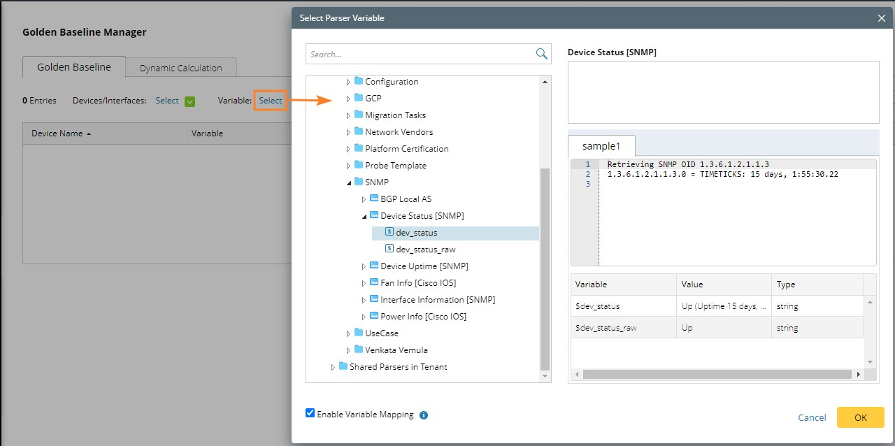 Defining Golden Baseline