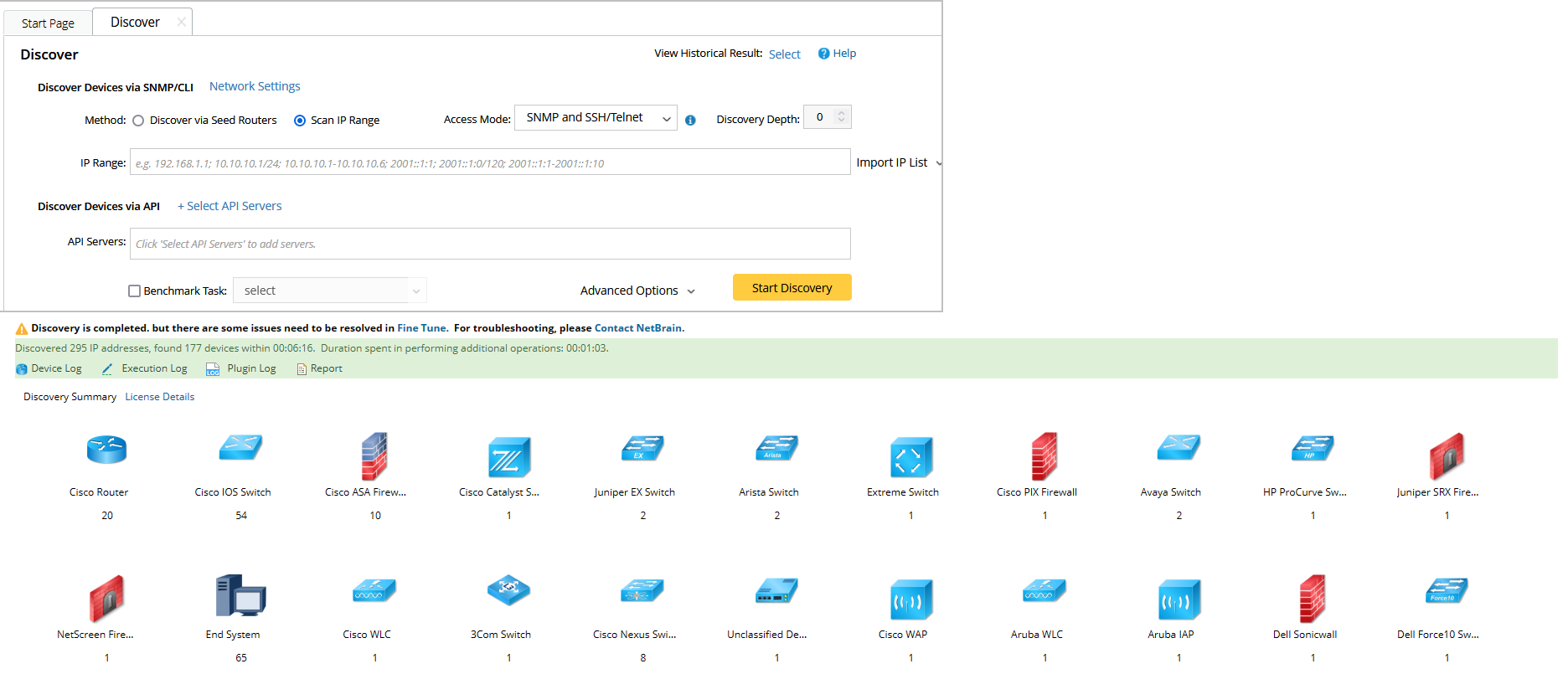 Discovering Network by Scanning IP Range