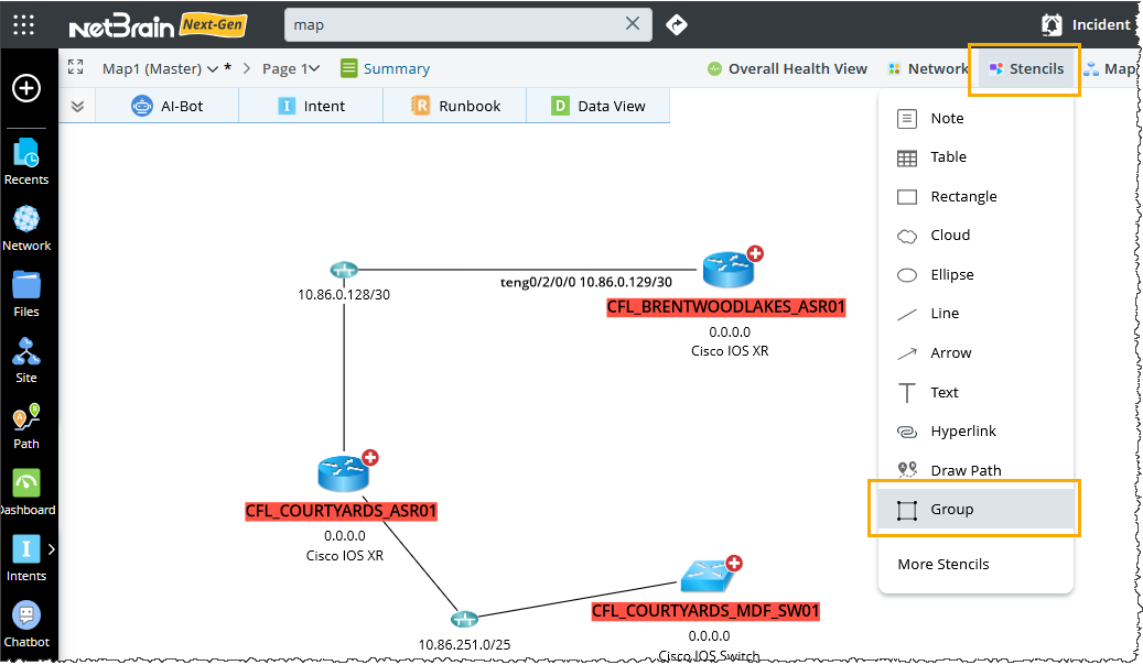Group the Map Elements