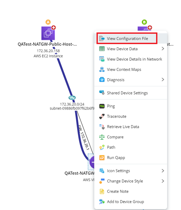 View AWS Object Configurations