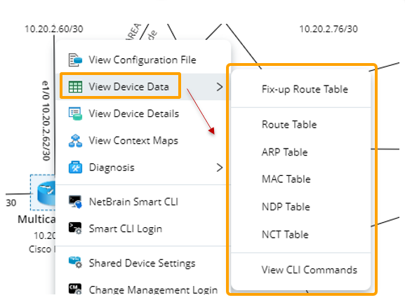 Examinar datos del dispositivo en el mapa